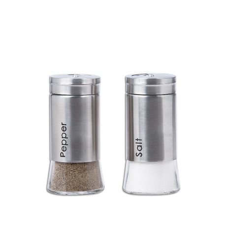 Regent Salt & Pepper Glass Shakers With Metal Coating – 2 Piece 125ml ...